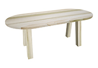 Custom table natural poplar table top and natural poplar table legs
